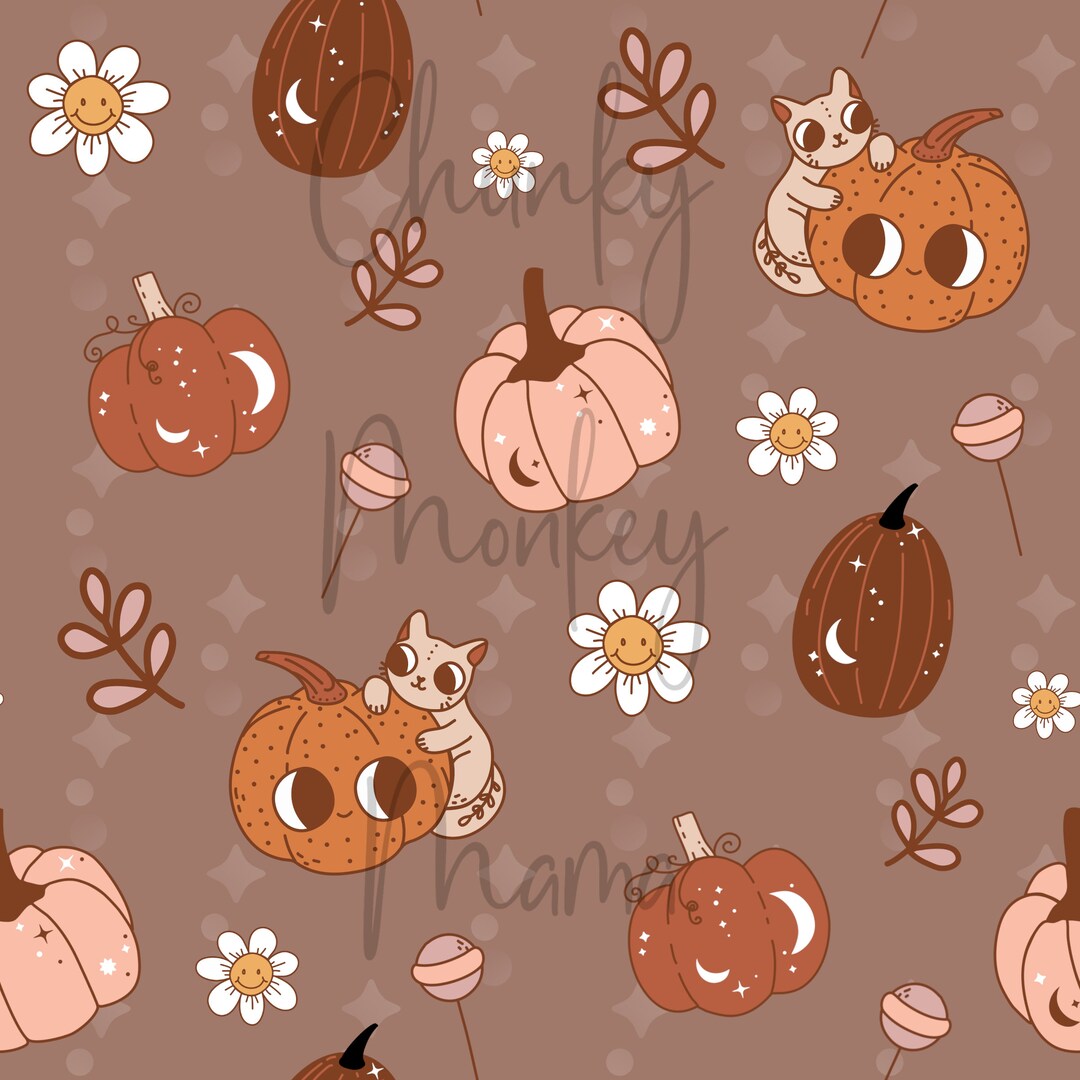 Groovy Pumpkins Seamless File - Etsy