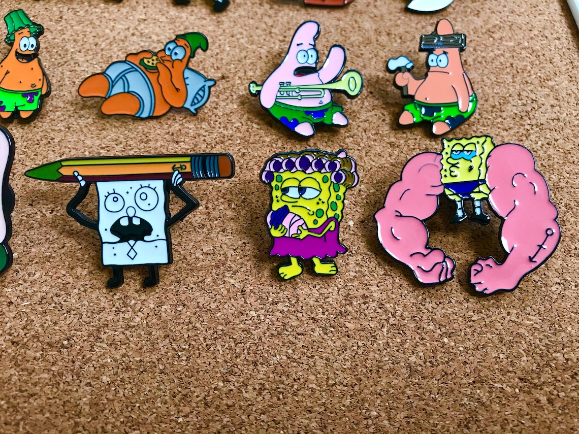 SET OF 22 SpongeBob SquarePants 1.2 Enamel Pins | Etsy