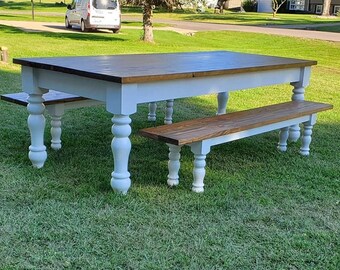 Dining Table Solid Wood Custom Turned Leg - Etsy