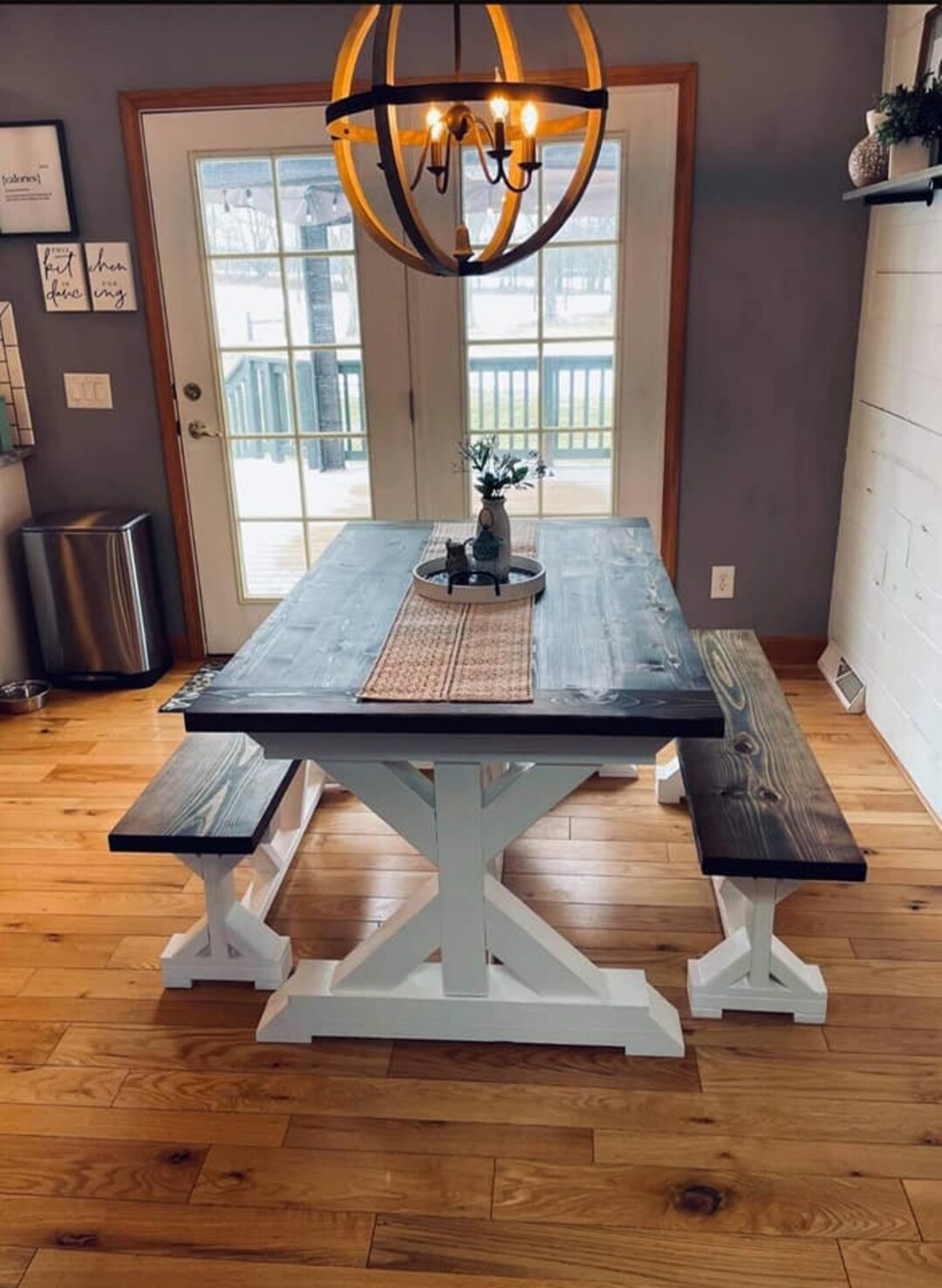 Farmhouse Trestle Dining Table - Etsy