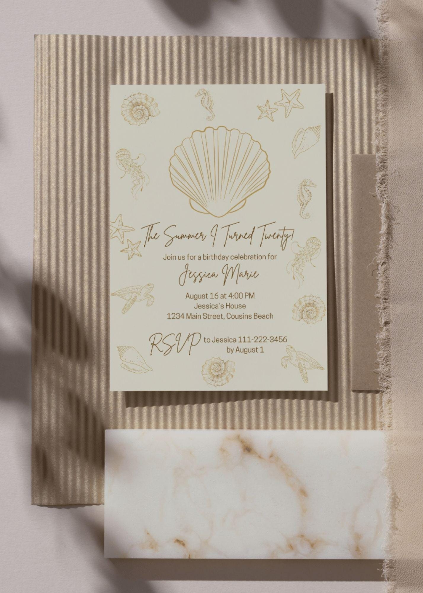 The Summer I Turned Pretty - Birthday Invitation – Editable Canva ...