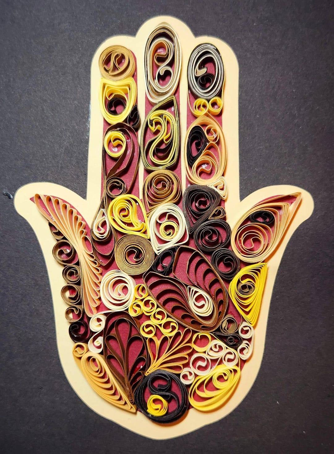 Quilling Hamsa in Custom Colors, 5x7 Inch Frame - Etsy