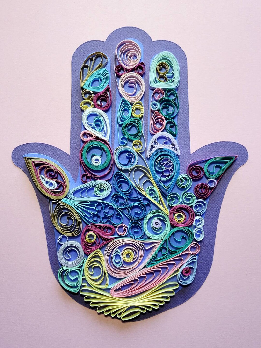 Quilling Hamsa in Custom Colors 5x7 Inch Frame - Etsy