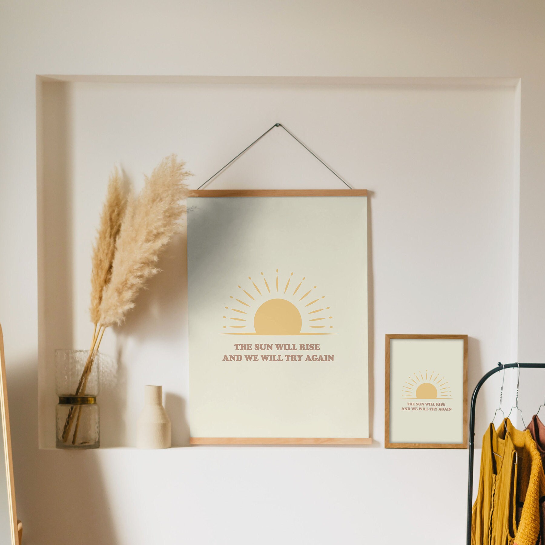 The Sun Will Rise and We Will Try Again / Inspirational Quote - Etsy