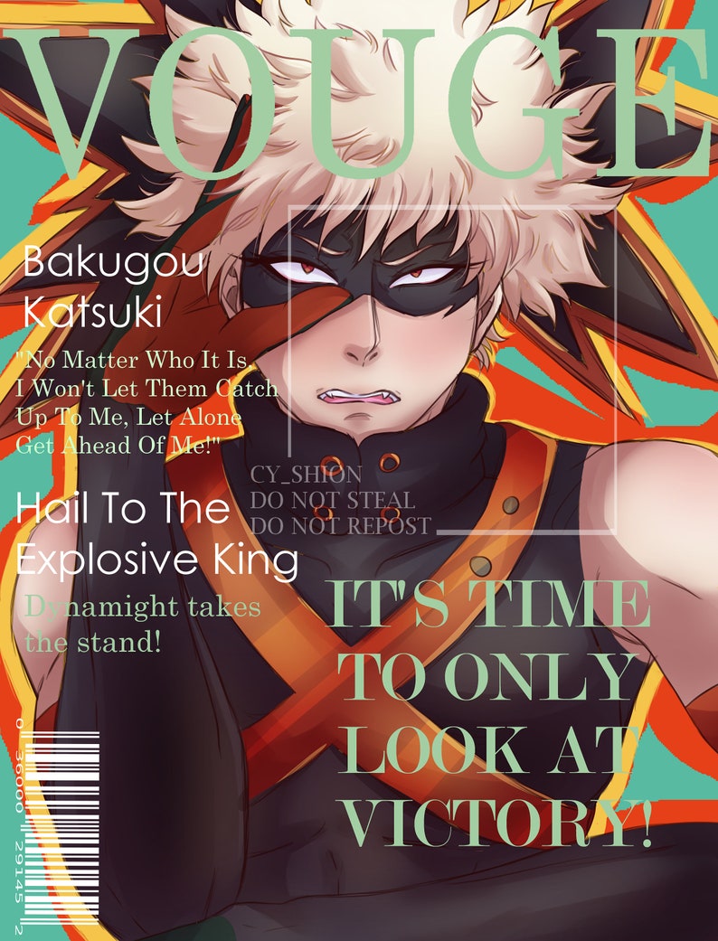 Custom Anime Character Magazine Cover Digital and Physical Copies ...