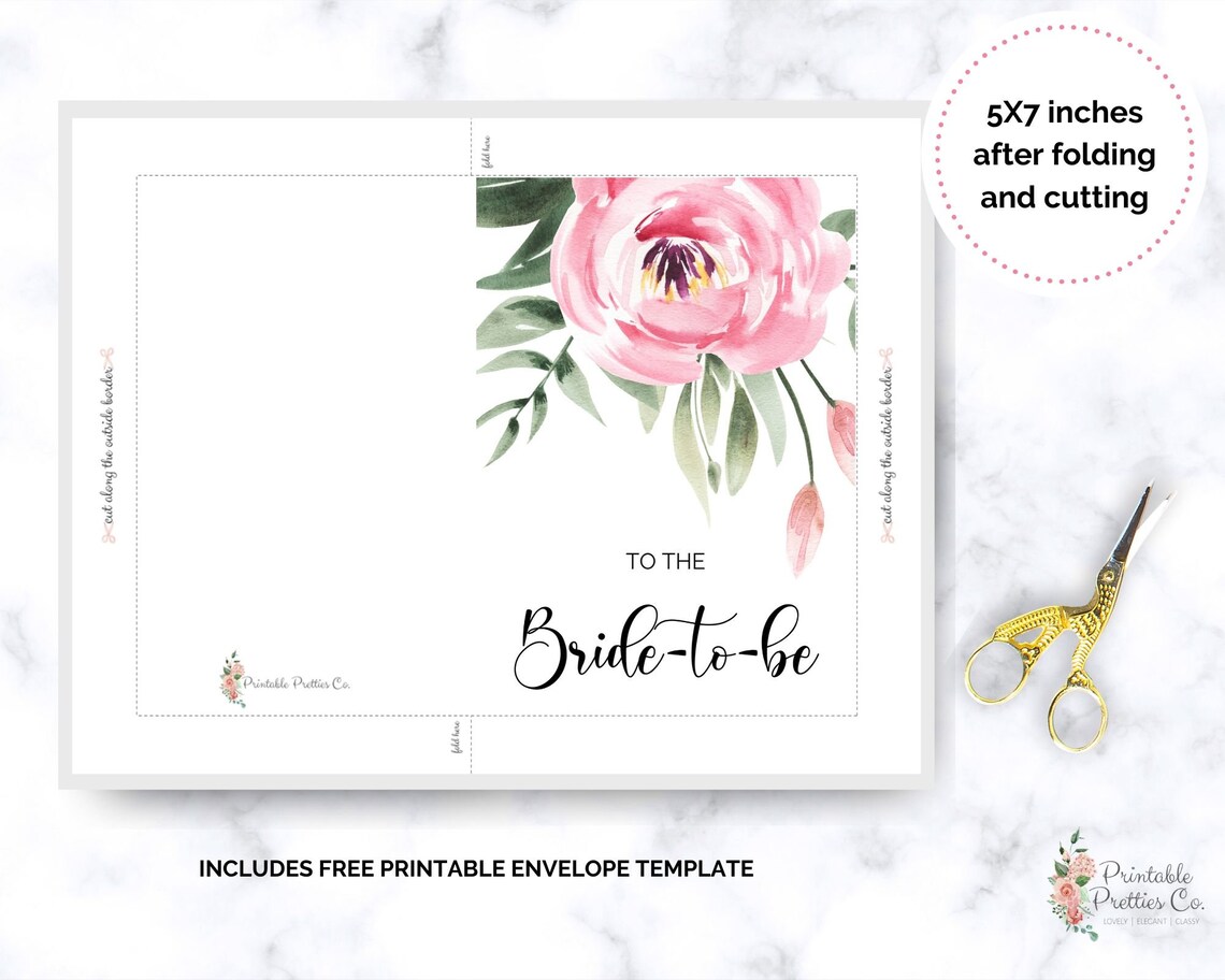 Bride-to-be Card Printable Card for Bridal Shower Wedding - Etsy