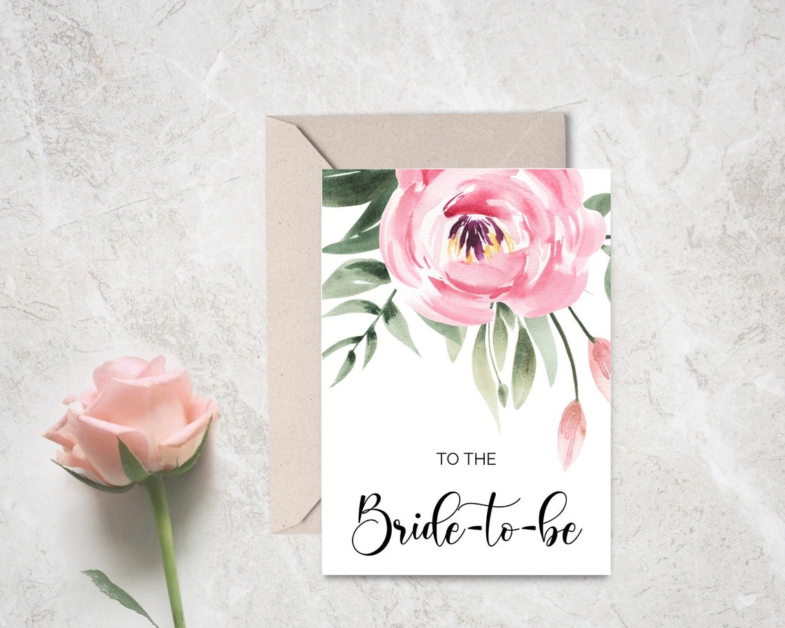 Bride-to-be Card Printable Card for Bridal Shower Wedding - Etsy