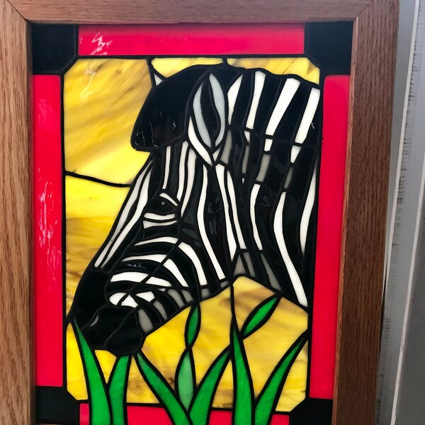 Stained Glass Zebra - Etsy