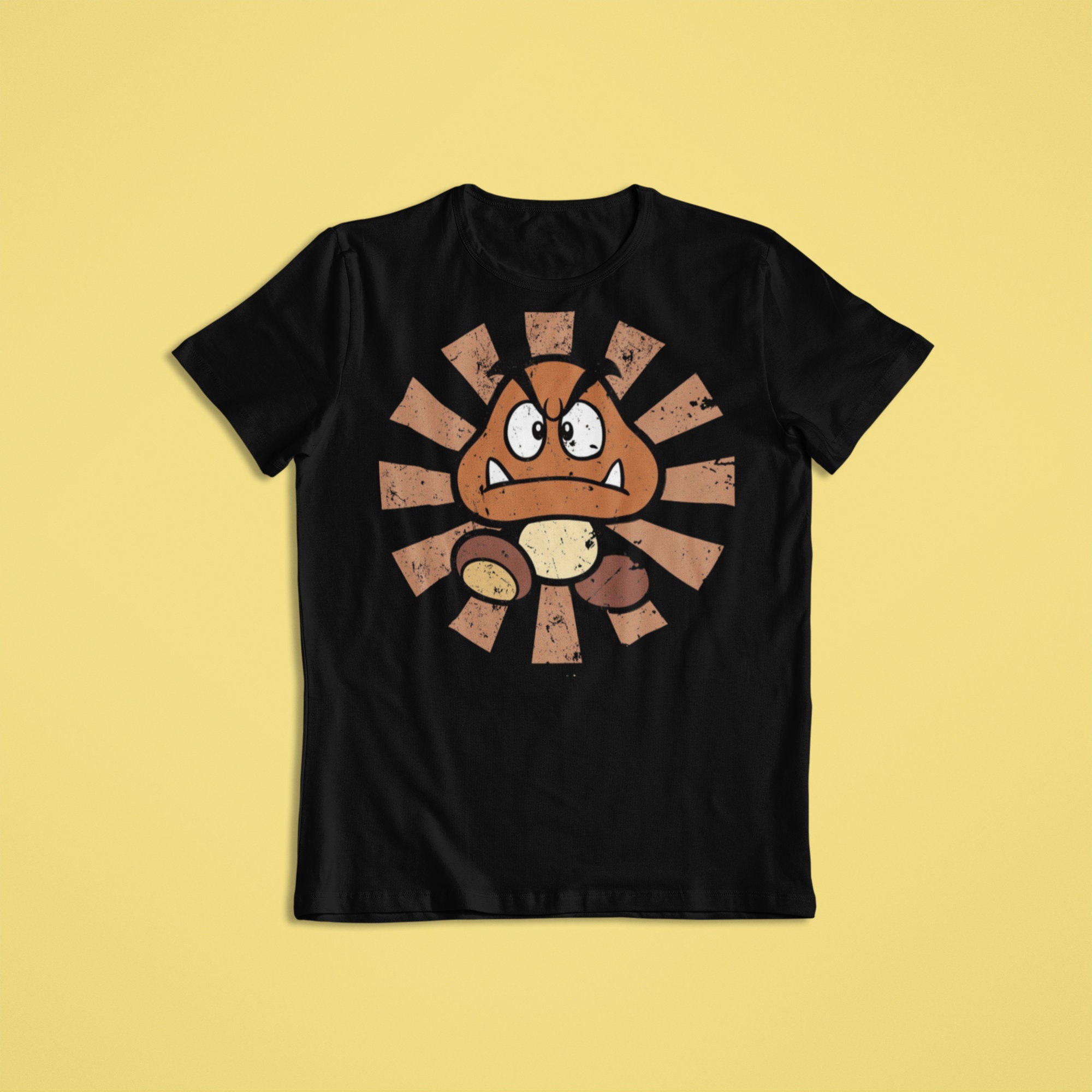 Goomba Super Mario Retro Emblem Custom T Shirt Unisex Mens & | Etsy