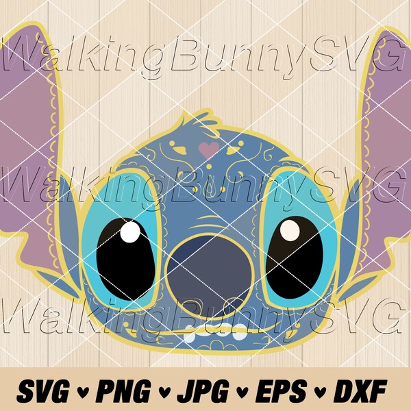 Stitch Face Svg - Etsy