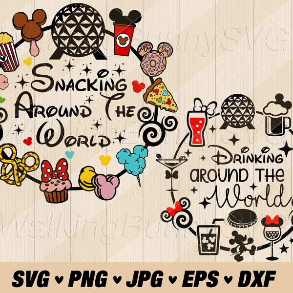 Snacking Around the World Svg - Etsy