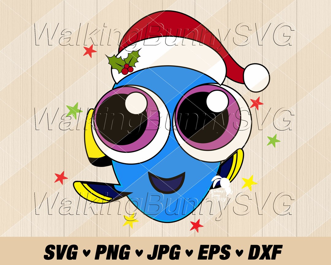 Dory Christmas Svg Png Layered Dory Santa Hat Svg Santa Dory - Etsy ...