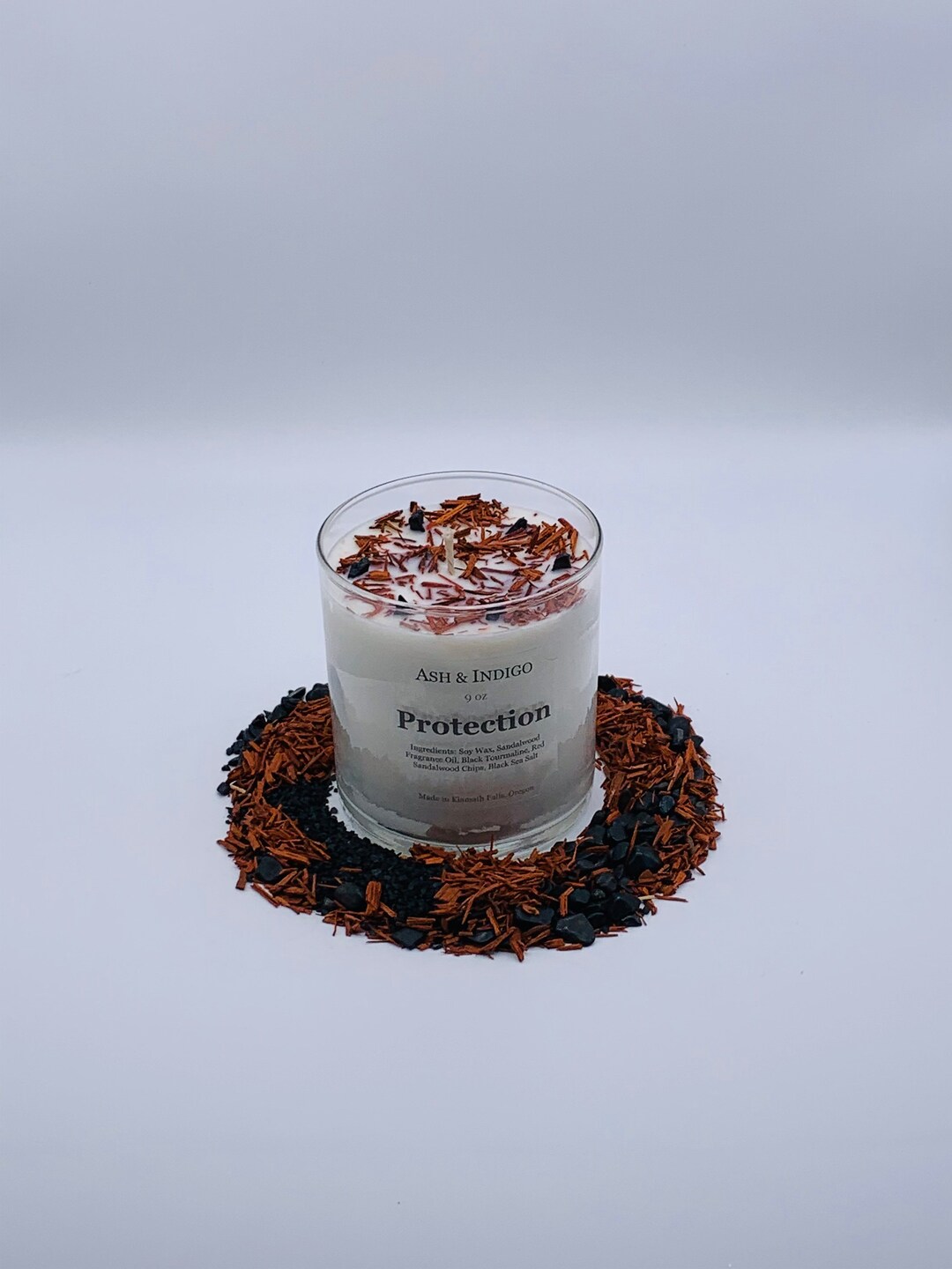 Protection Candle, Crystal Candle, Soy Candle, Botanical Candle ...