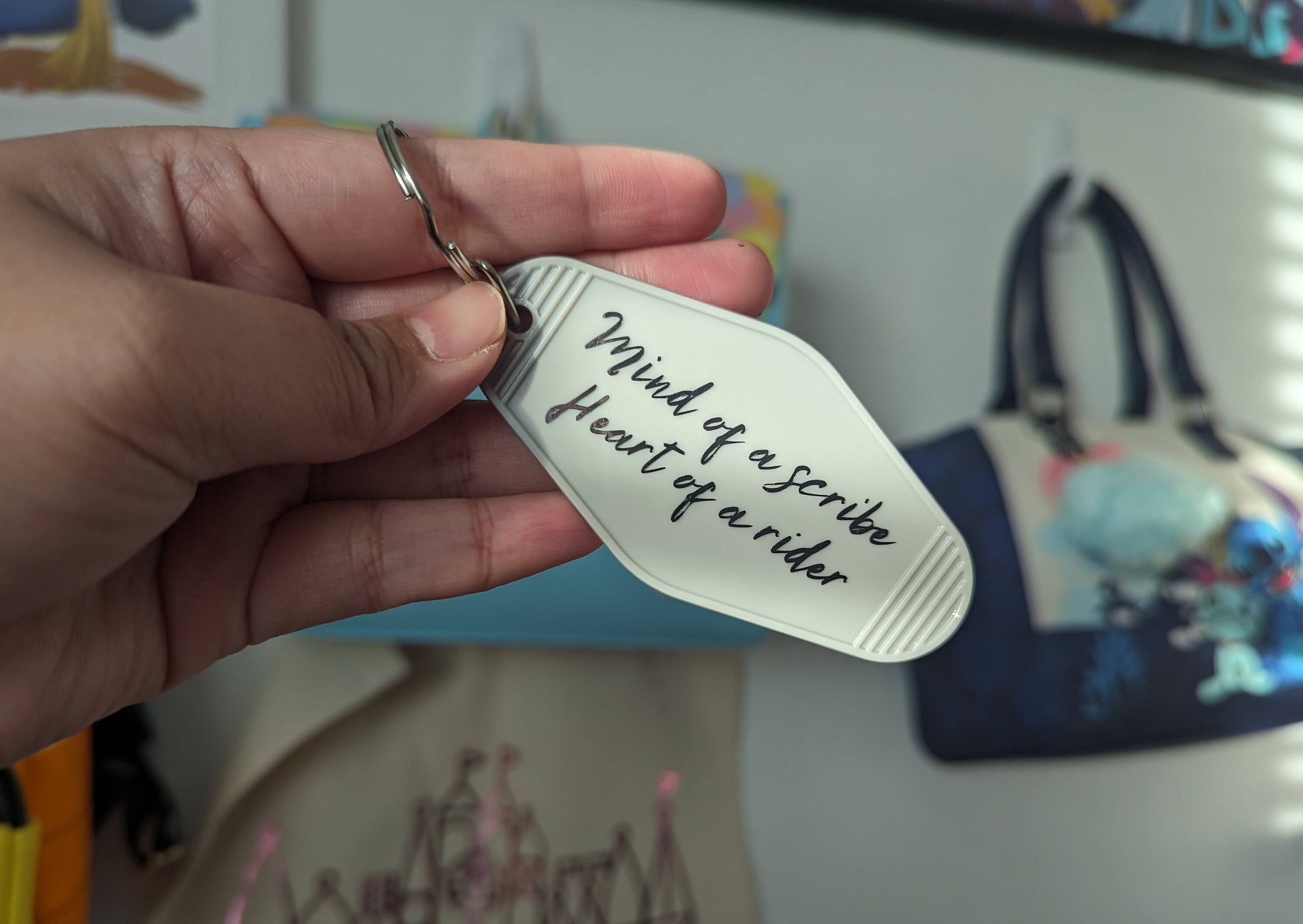 Heart of a Rider Fourth Wing Inspired Retro Motel Keychain, Motel ...