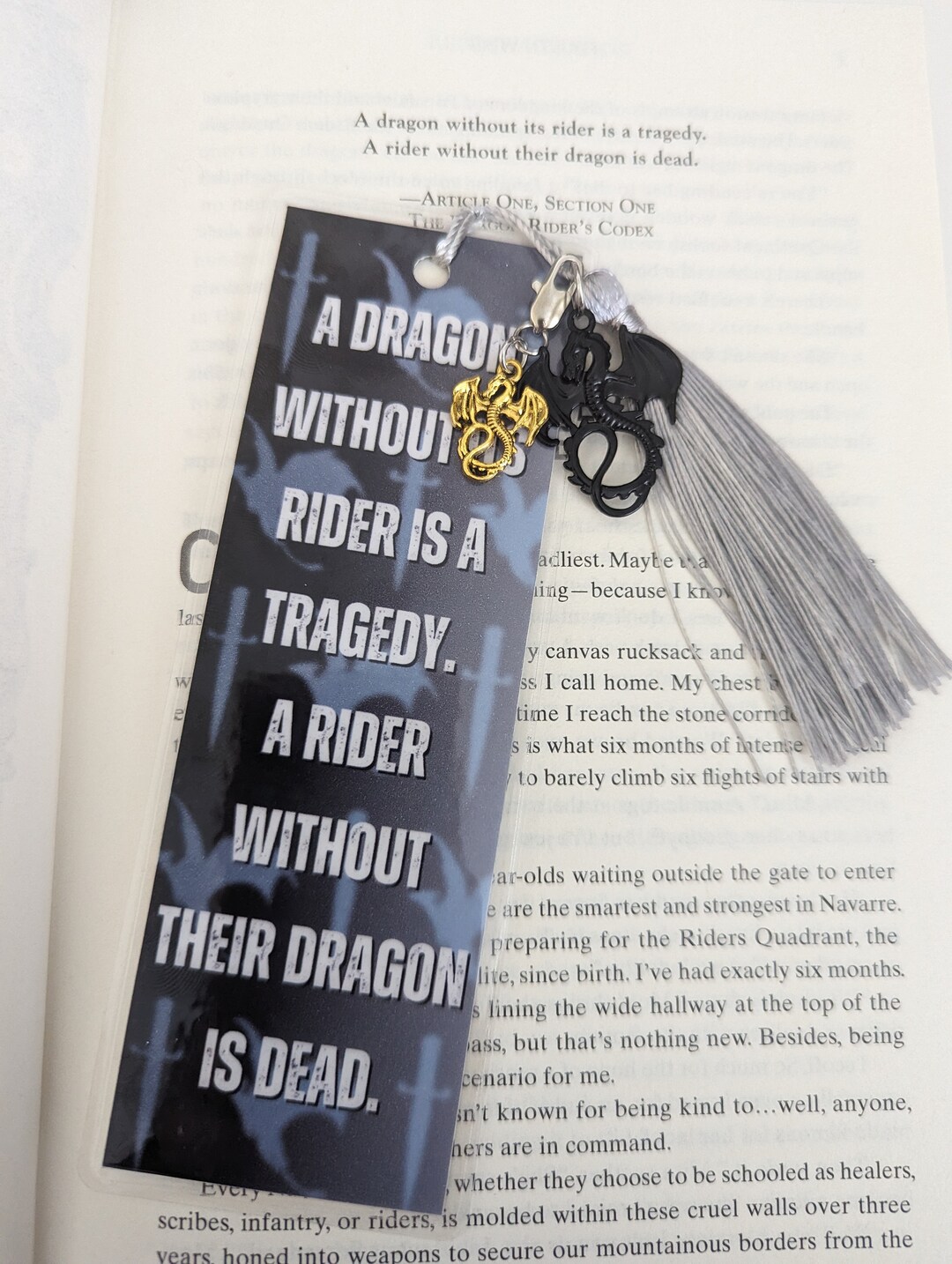 A Dragon Without Its Rider | Bookmark, Fourth Wing Inspired, Dragon ...
