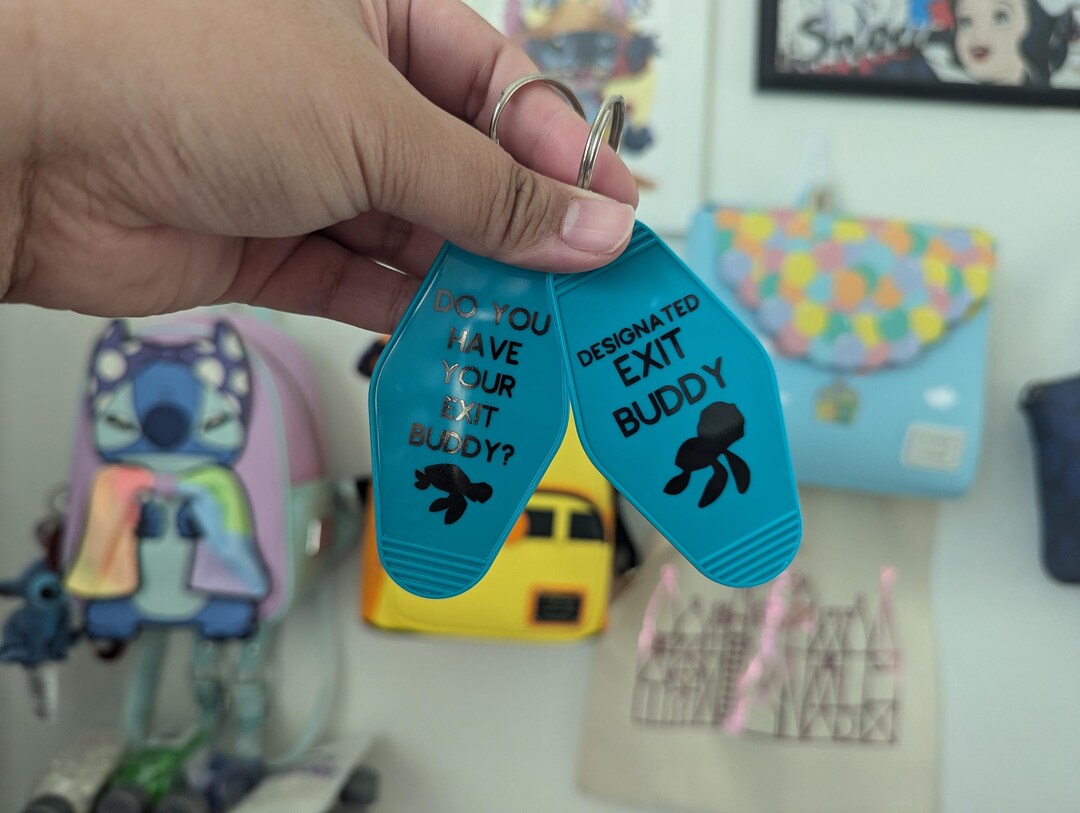 Exit Buddy Retro Motel Keychain Set | Retro Keychain, Motel Keychain ...
