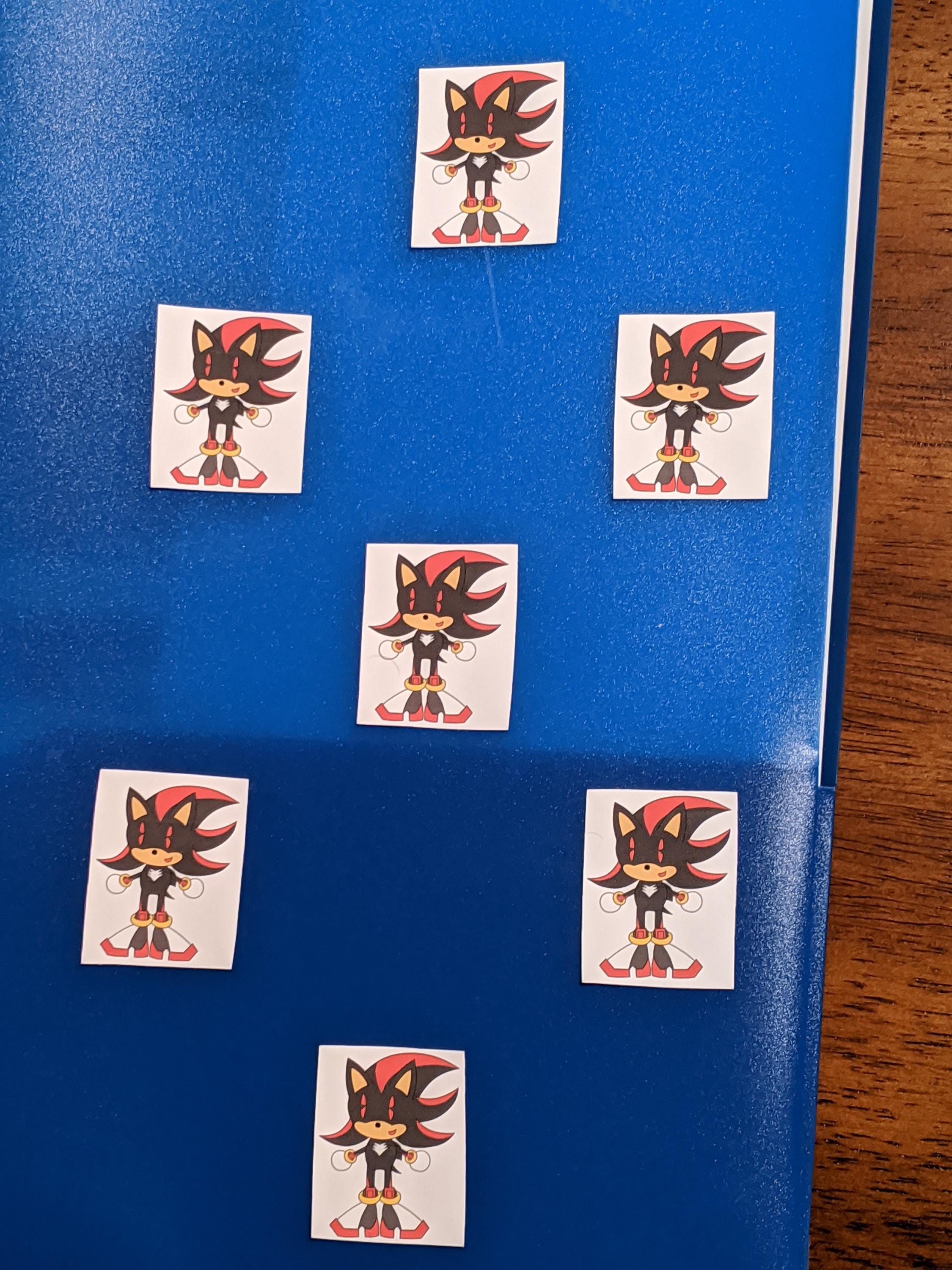 Shadow the Hedgehog Chibi Sticker (waterproof, Permanent Adhesive) - Etsy