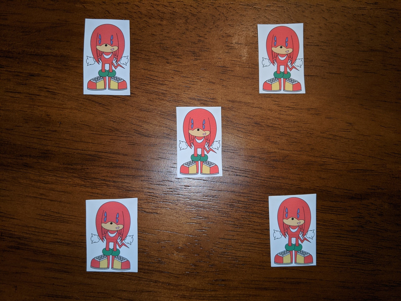 Knuckles Chibi Sticker waterproof Permanent Adhesive - Etsy