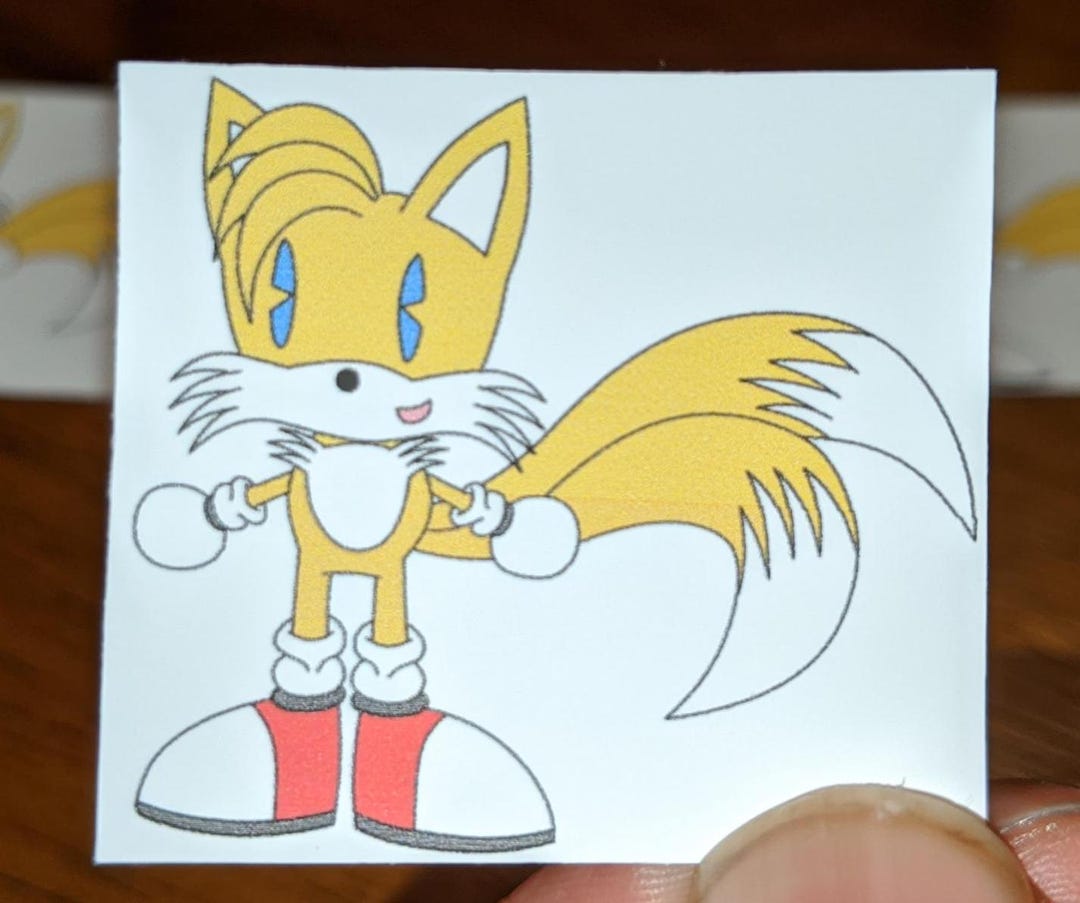 Tails the Fox Chibi Sticker (waterproof, Permanent Adhesive) - Etsy
