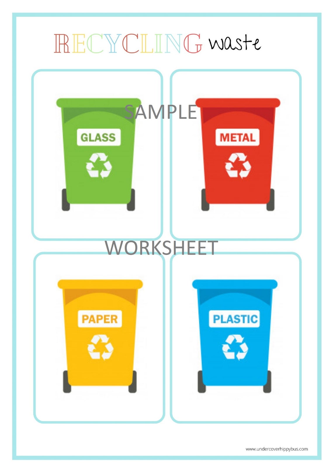 Recycling & Sorting Materials - Busy Binder Activity - Etsy