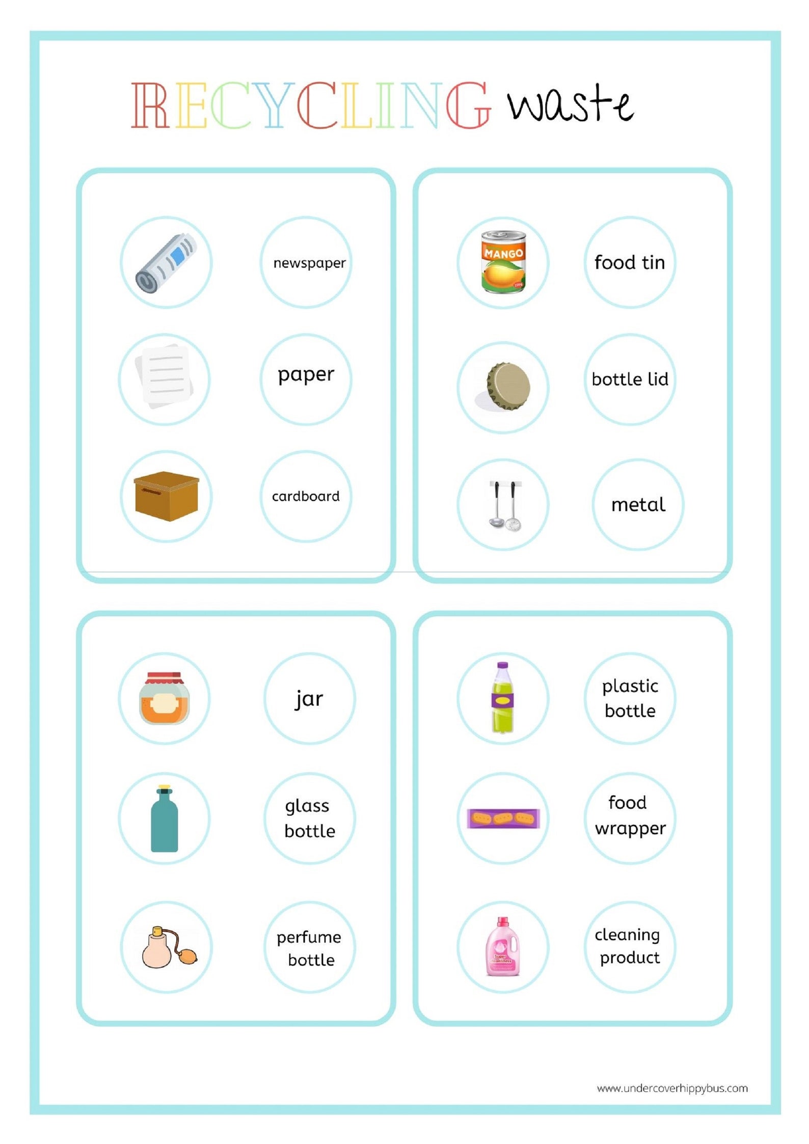 Recycling & Sorting Materials - Busy Binder Activity - Etsy