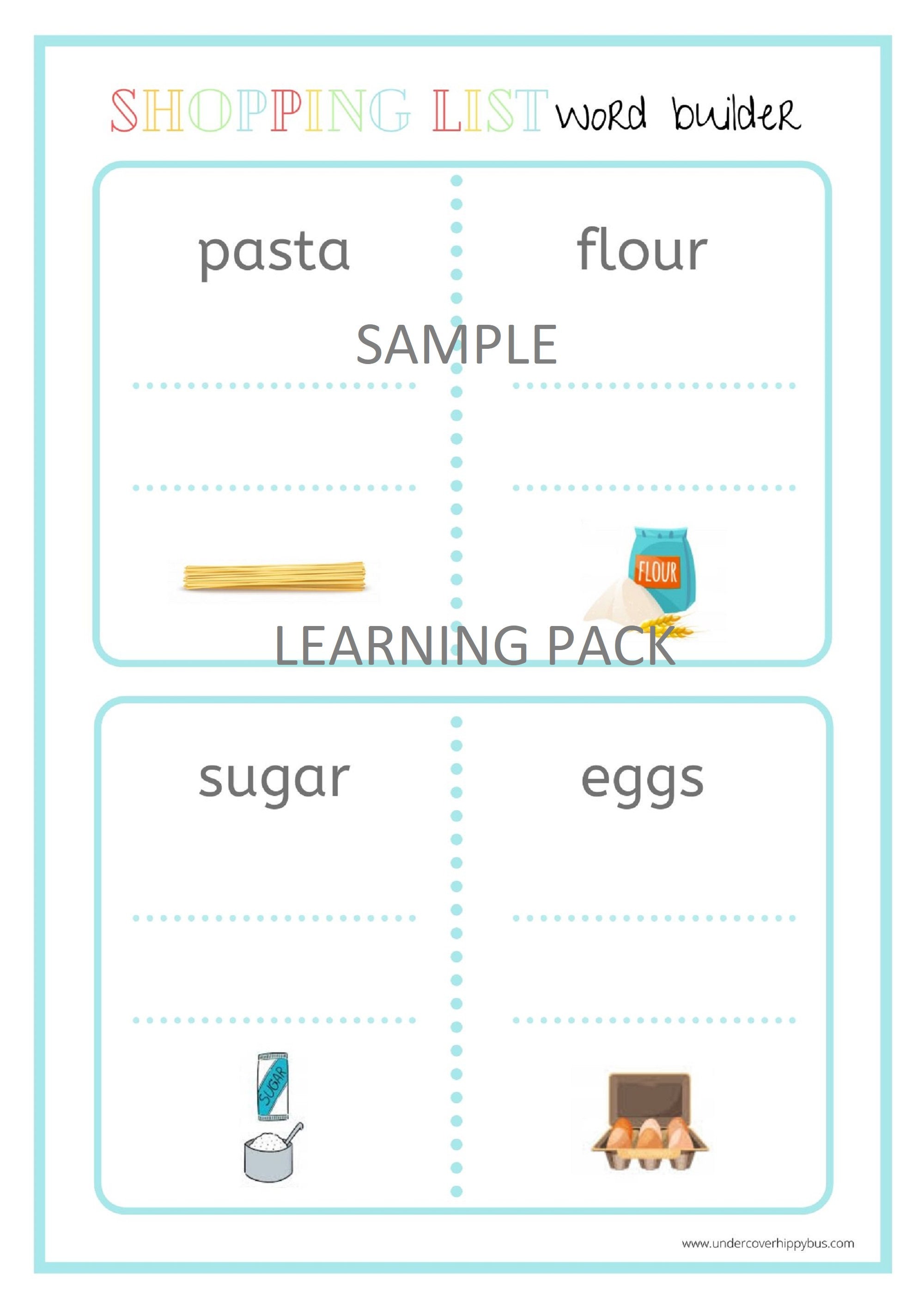 Shopping List - Word Builder - Etsy