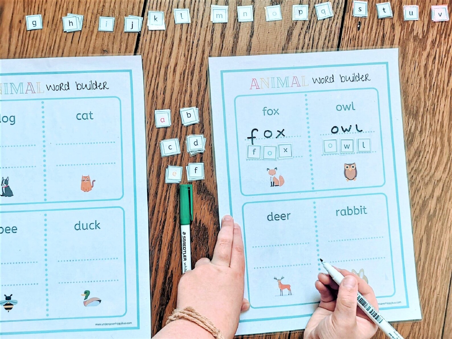 Animal Word Builder - Busy Binder Activity - Etsy