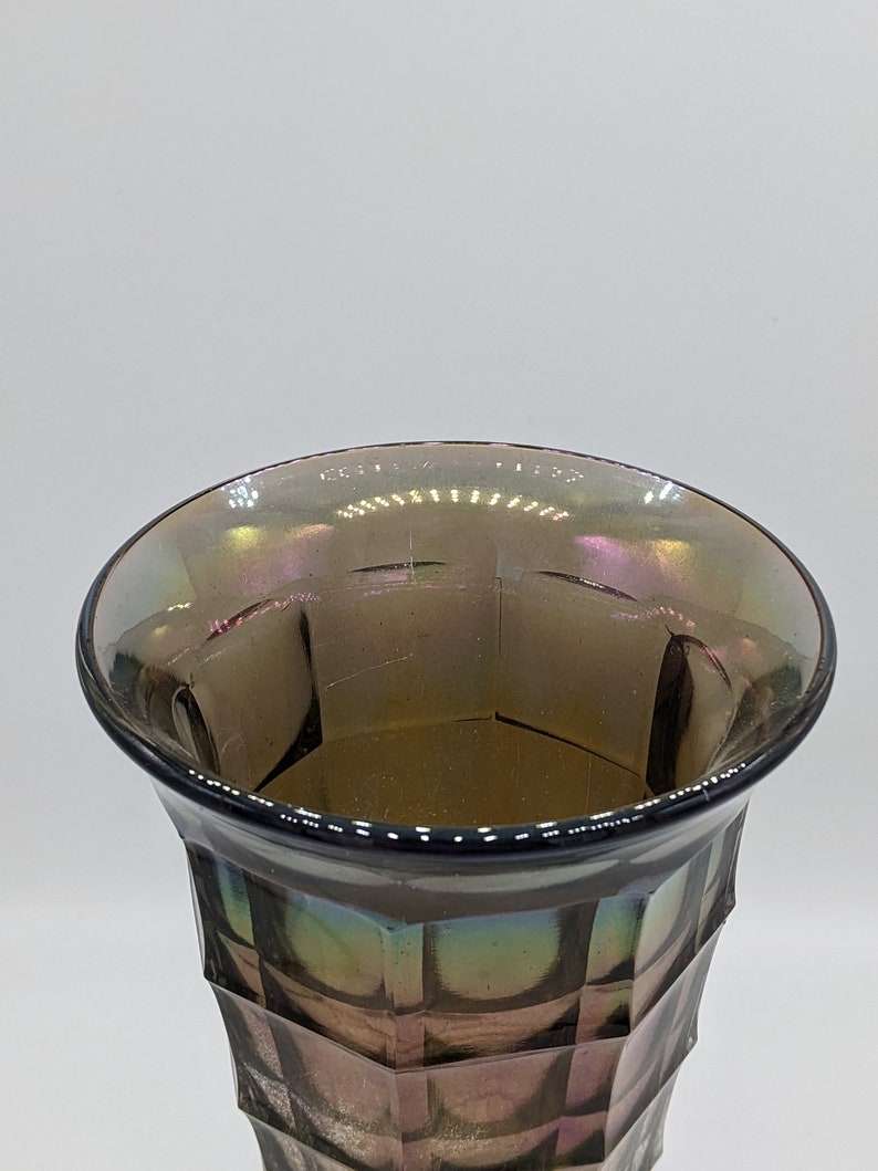 Imperial Ranger Carnival Glass Vase in Smoke - VERY RARE - Etsy