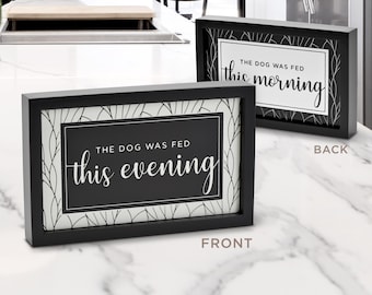 Cute Little Dog Fed Sign Dog Feeding Tracker Did You Feed the ... - Etsy