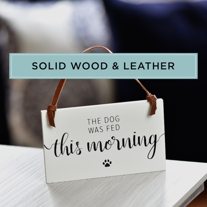 Cute Little Dog Fed Sign Dog Feeding Tracker Did You Feed - Etsy