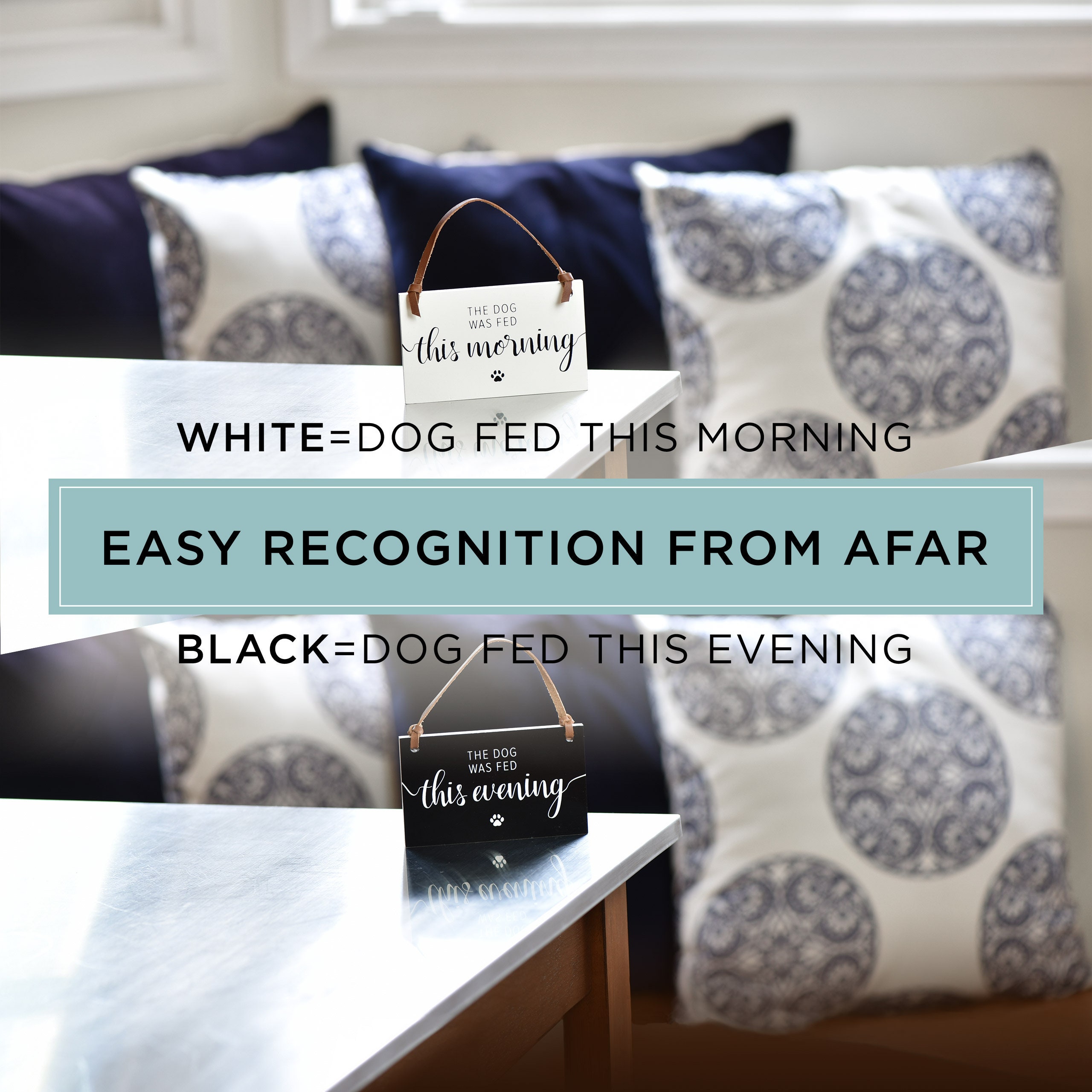 Cute Little Dog Fed Sign - Dog Feeding Tracker - Did You Feed the ...