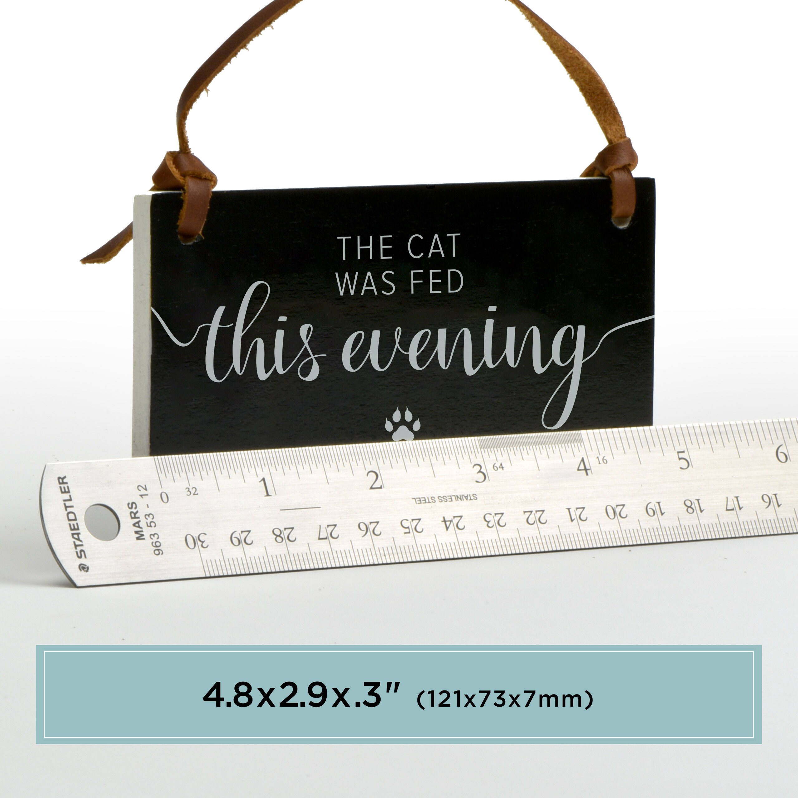 Cat Feed Reminder Wooden Cat Feeding Schedule Feed Cat Magnet Sign AM ...