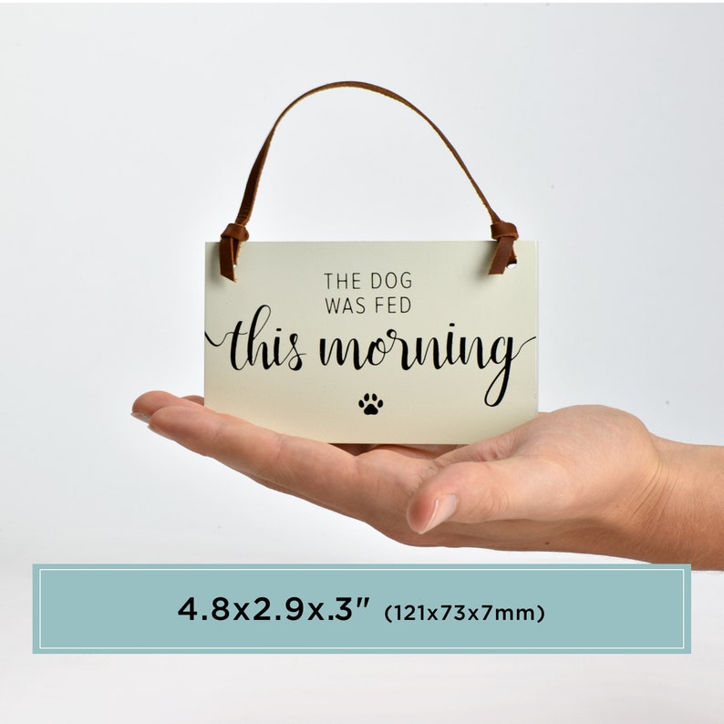 Cute Little Dog Fed Sign Dog Feeding Tracker Did You Feed - Etsy