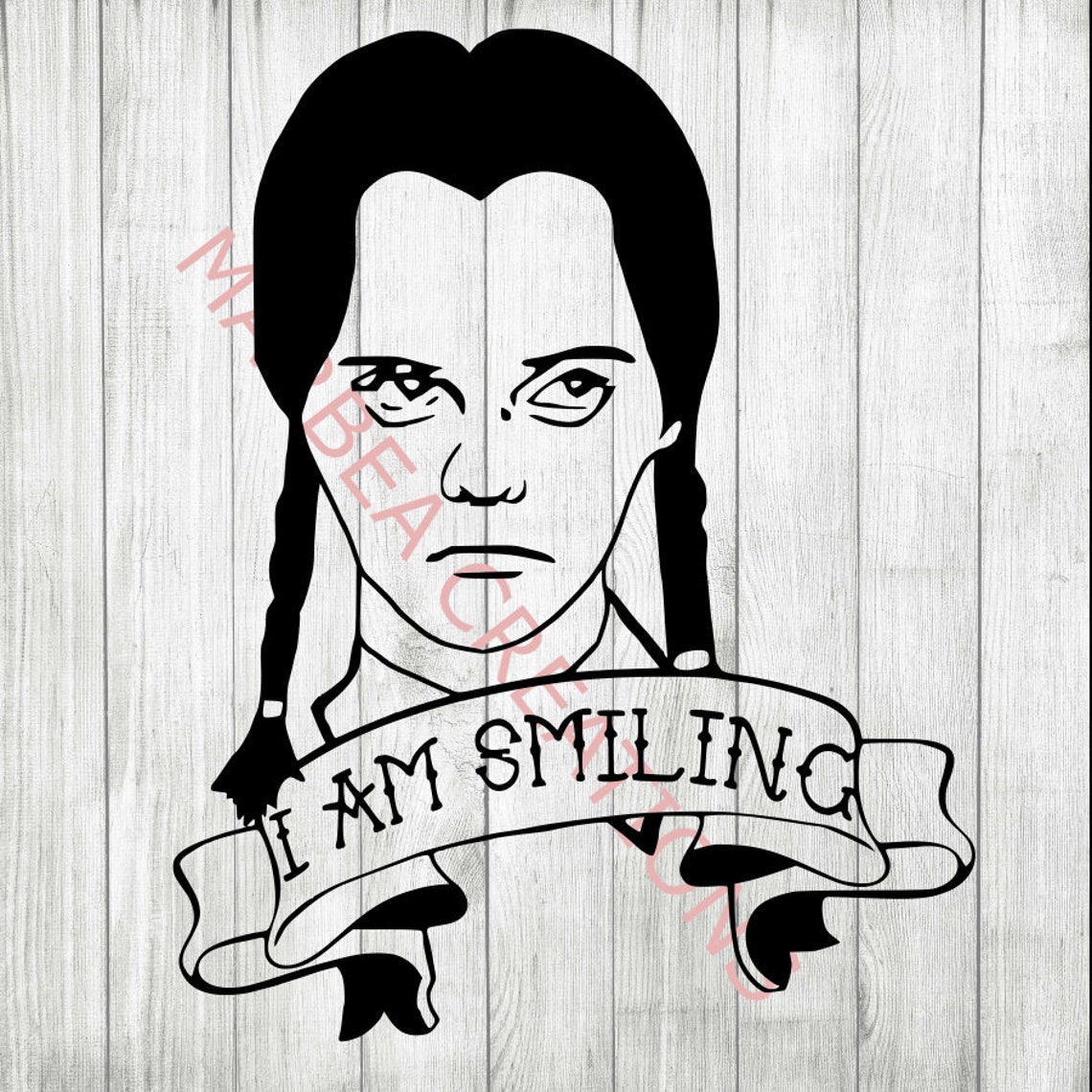 Wednesday Addams I Am Smiling svg Dxf Png CRICUT - Etsy UK