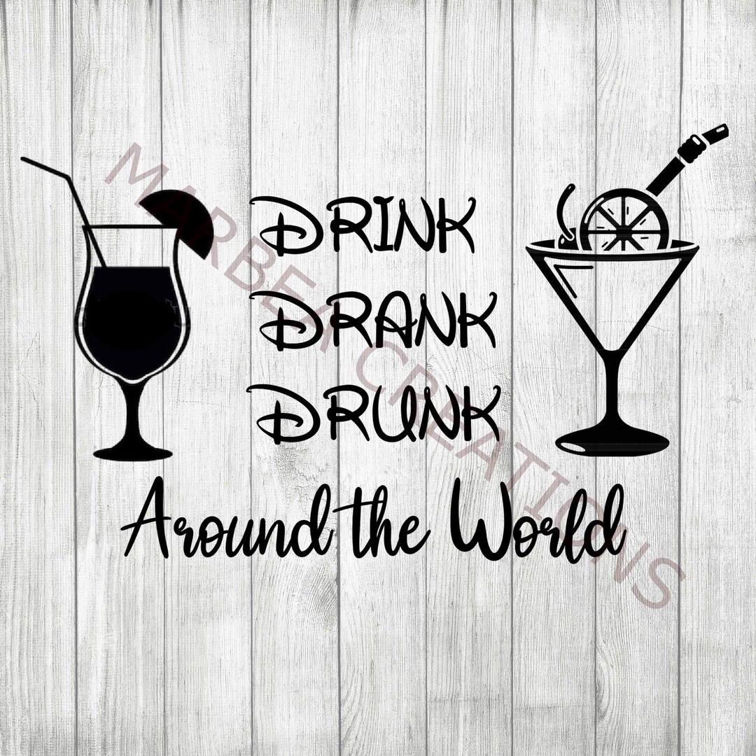 Drink Drank Drunk - Vacation (SVG) - Etsy