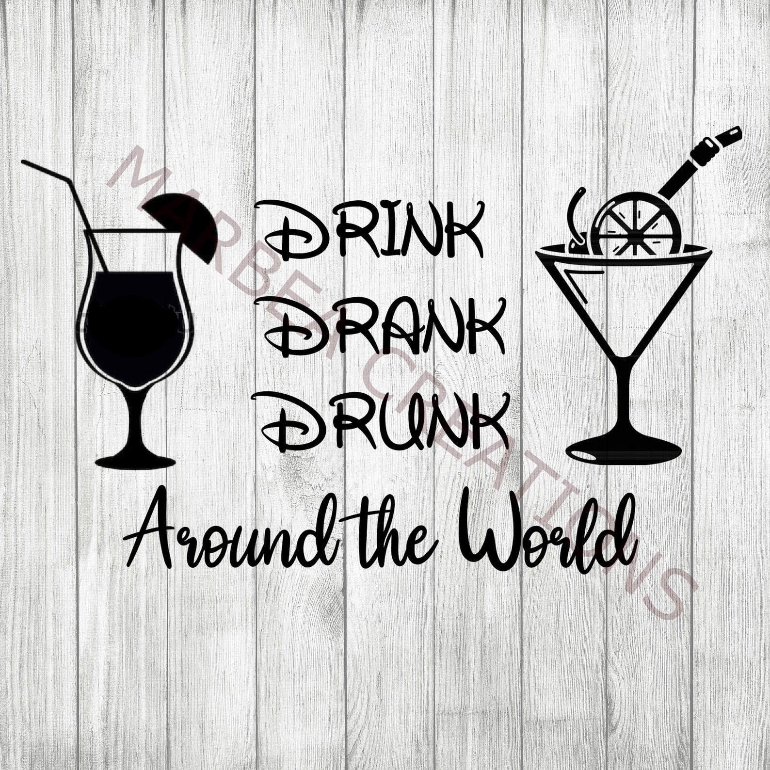 Drink Drank Drunk Vacation SVG - Etsy
