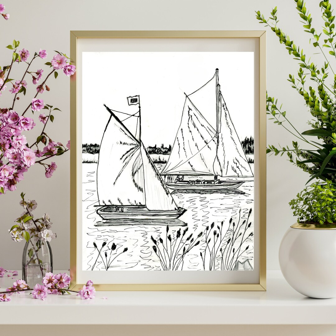 Fair Winds, Ink Drawing Prints - Etsy