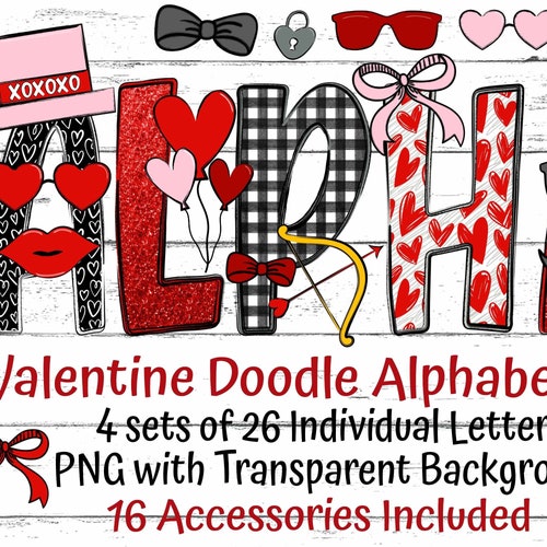 Valentine PNG Design Hand Drawn Digital Download | Etsy