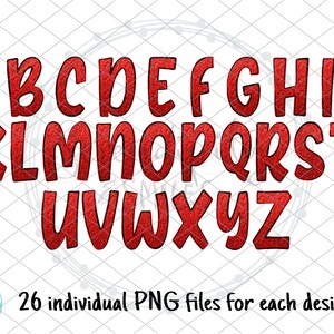 Valentine Doodle Alphabet Set - Accessories Included - PNG ...