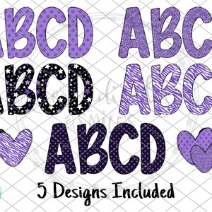 Cheerleading Doodle Alphabet Set - Purple Black - Accessories Included ...