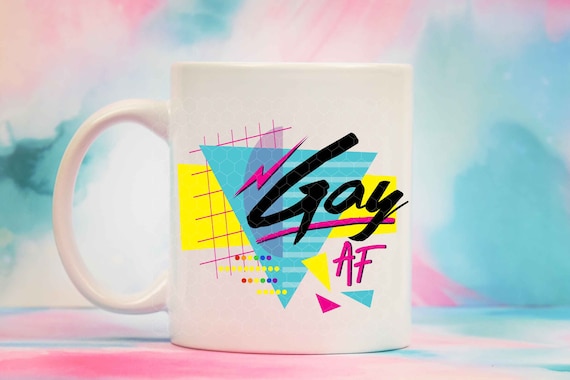 LGBTQ Gay AF 90s Retro PNG Digital Download | Etsy
