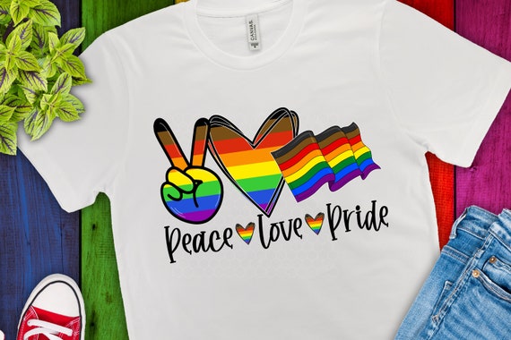 Peace Love Poc Pride LGBTQ Flag PNG Sublimation | Etsy