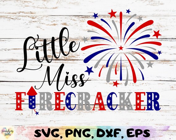 Little Miss Firecracker Svg Png Dfx Eps Files for | Etsy