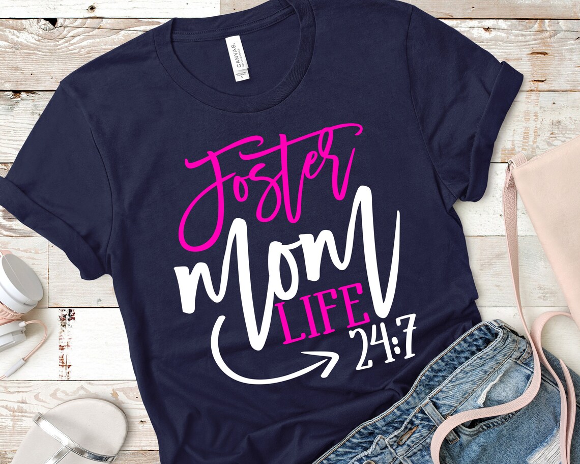 Foster Mom Life 24:7 svg png dfx eps Files for Cutting | Etsy