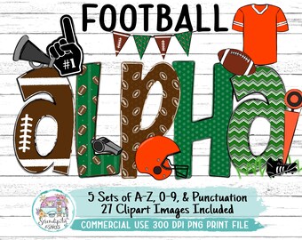 Doodle Football Print - Etsy