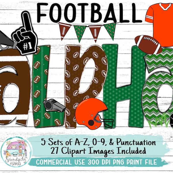 Football Clipart - Etsy