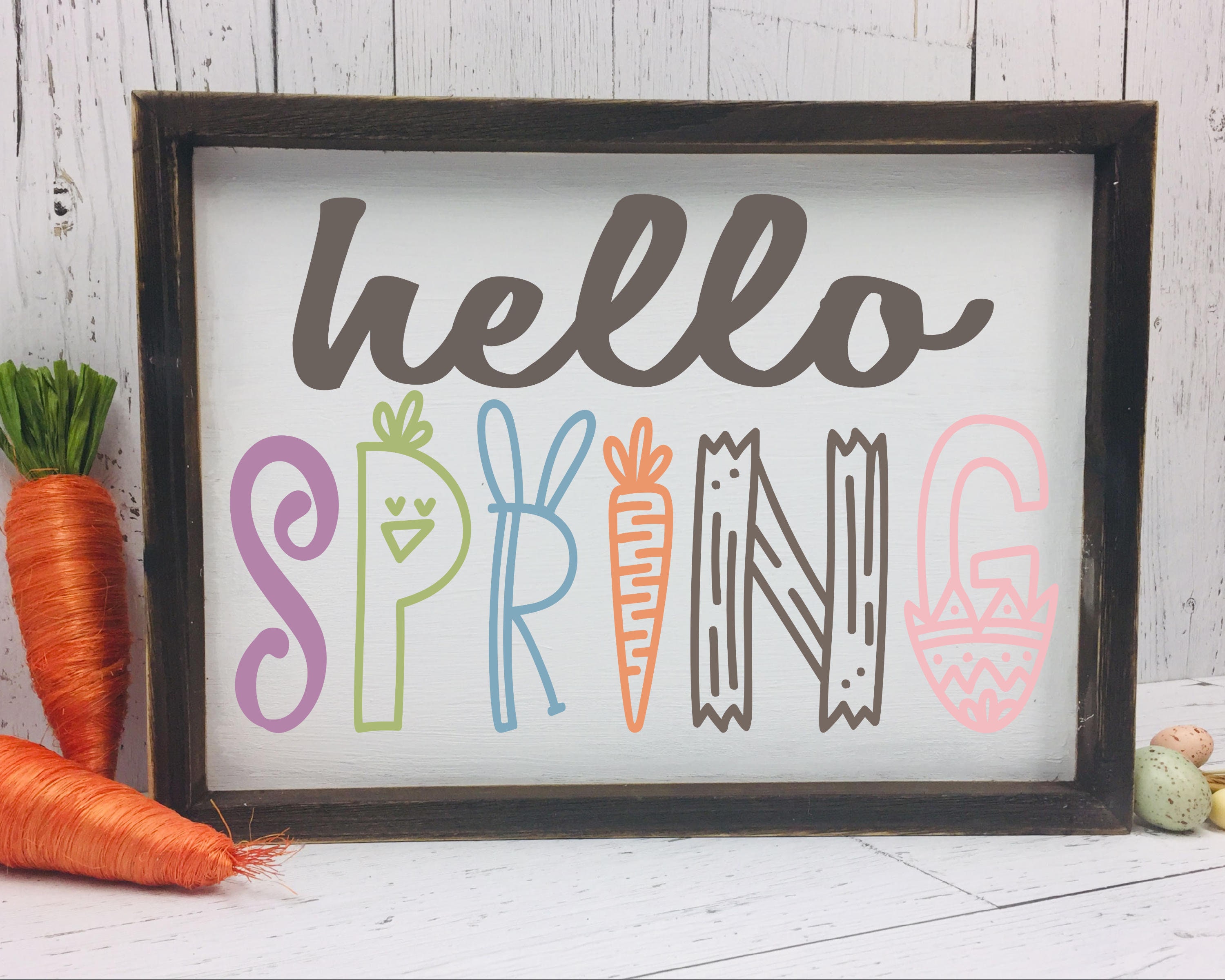 Hello Spring svg png dfx eps Files for Cutting | Etsy
