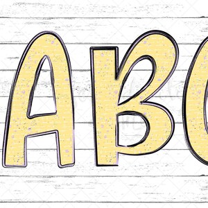 Easter Spring Doodle Alphabet Set - Accessories Included - PNG ...