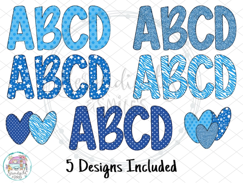 Cheerleading Doodle Alphabet Set - Navy Carolina Blue - Accessories ...