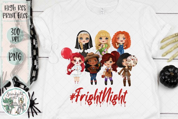 Fright Night 80s Horror Girls PNG Sublimation or Print | Etsy